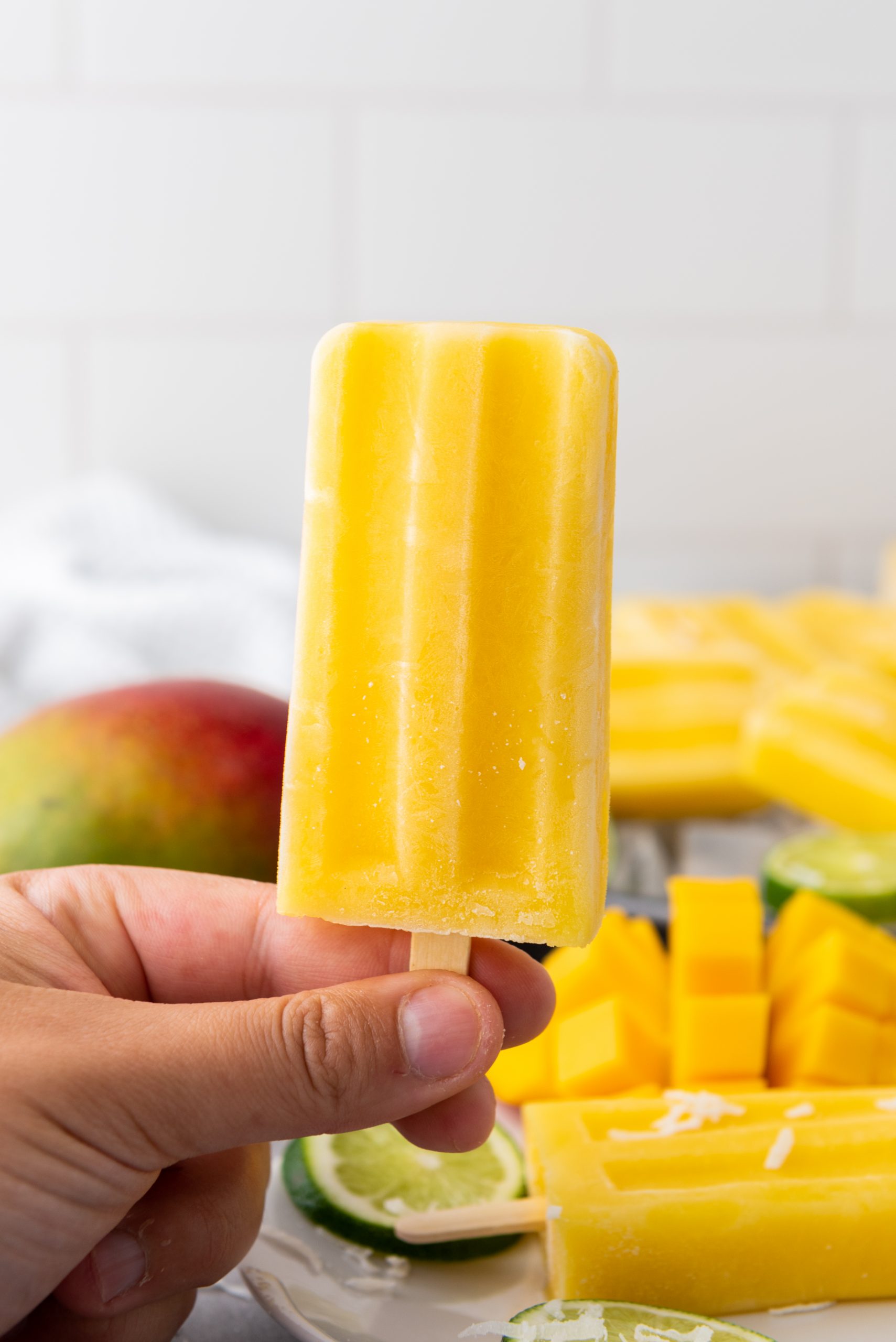 Coconut Lime Mango Popsicles - Low Point Recipes