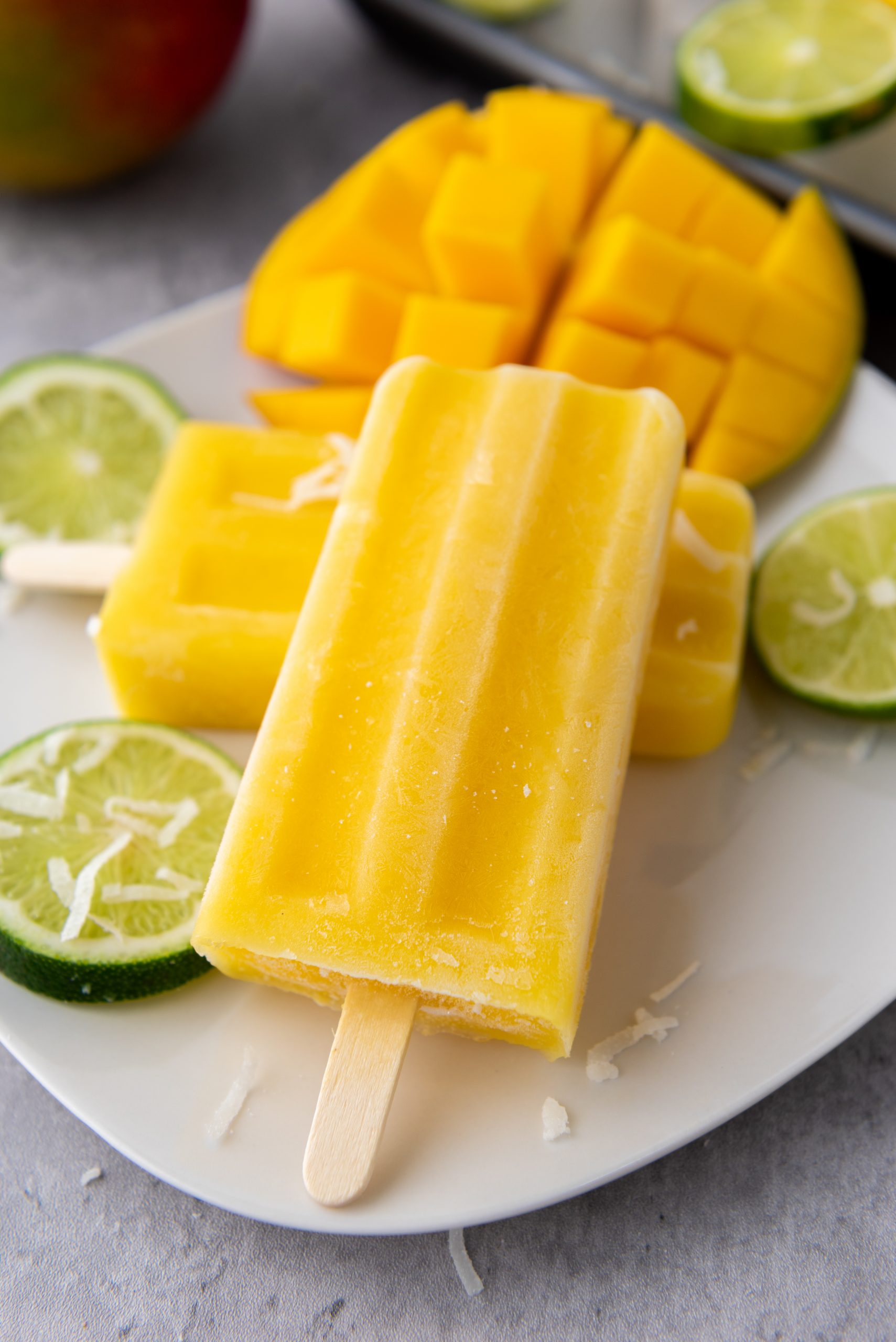 Coconut Lime Mango Popsicles - Low Point Recipes