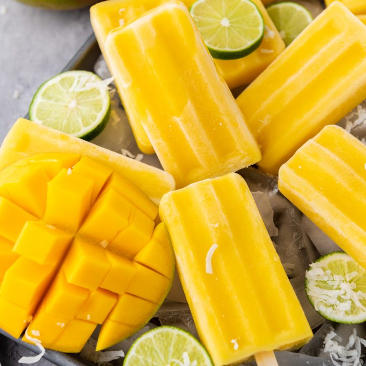 Coconut Lime Mango Popsicles - Low Point Recipes
