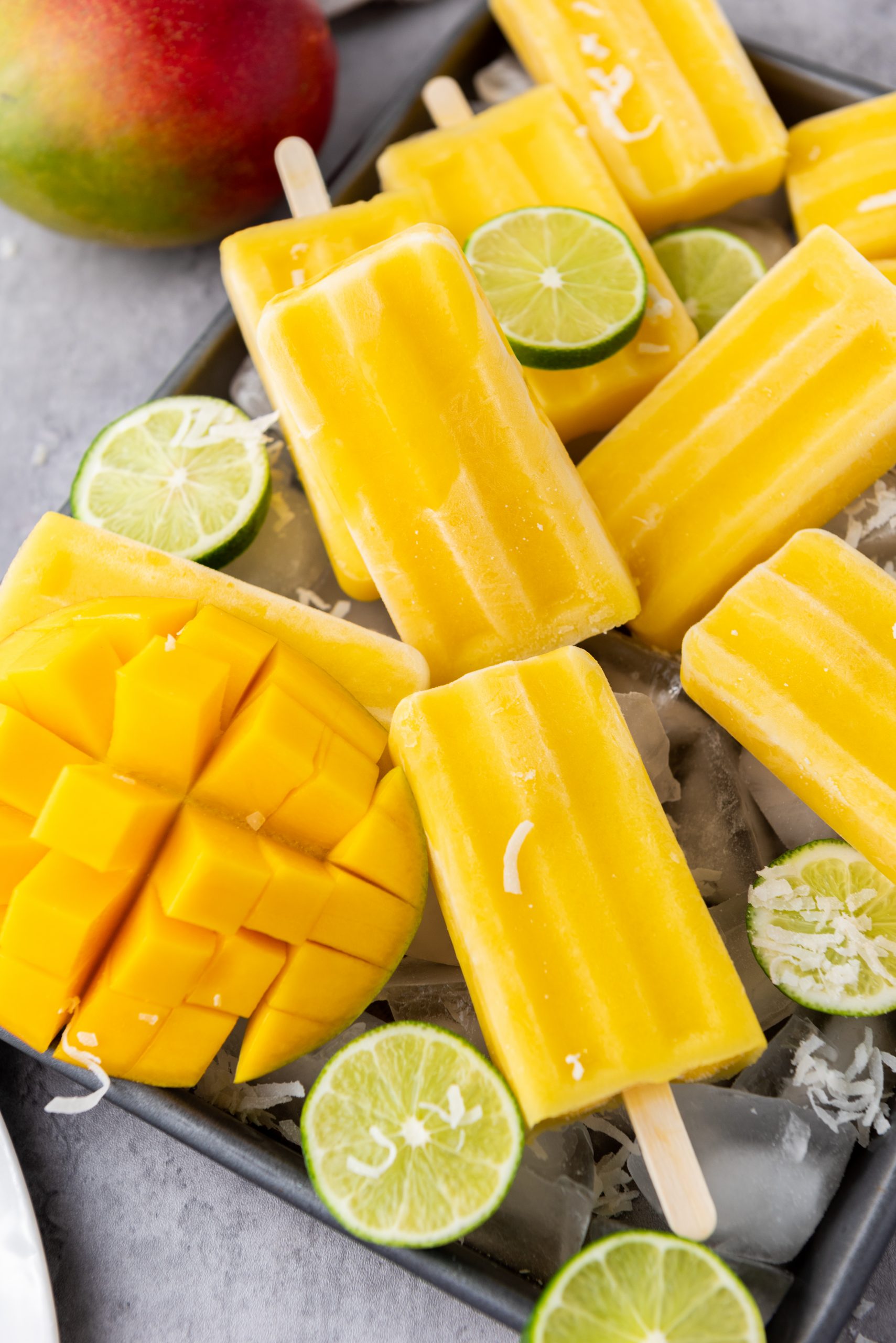 Coconut Lime Mango Popsicles - Low Point Recipes