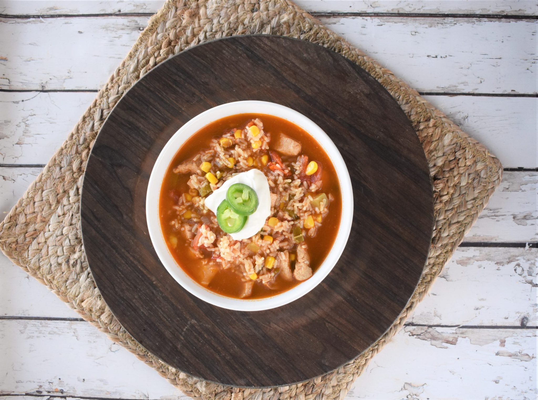 Slow Cooker Southwest Chicken Rice Soup - Low Point Recipes